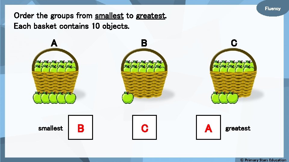 YEAR 1 Place Value Compare groups of objects