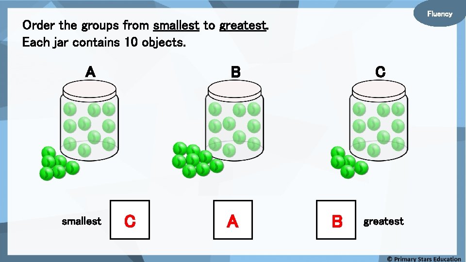 YEAR 1 Place Value Compare groups of objects