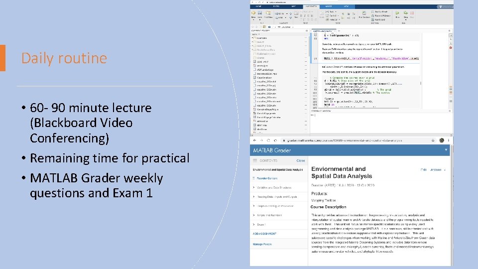 Teaching Computation Online with MATLAB Session Teaching Online