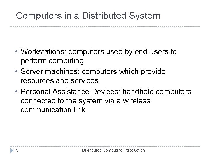 Distributed computing Chapter 1 1 Distributed Computing Introduction