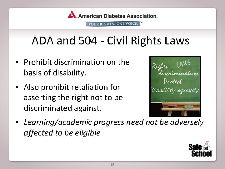 SAFETY FOR STUDENTS WITH DIABETES Information and Tools