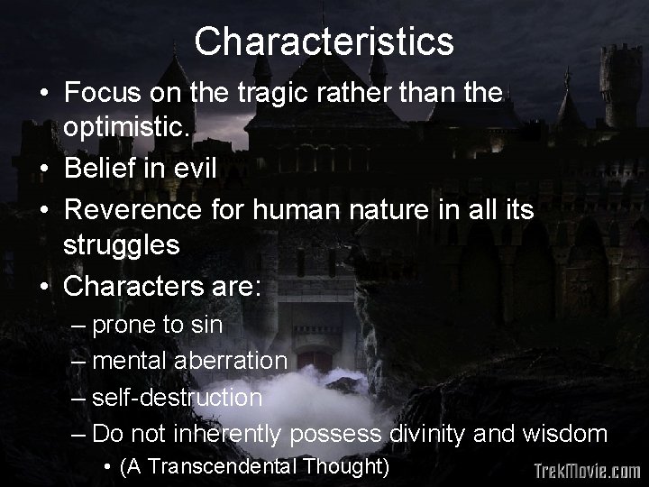 Dark Romanticism Adapted from Mr Y Graphics by