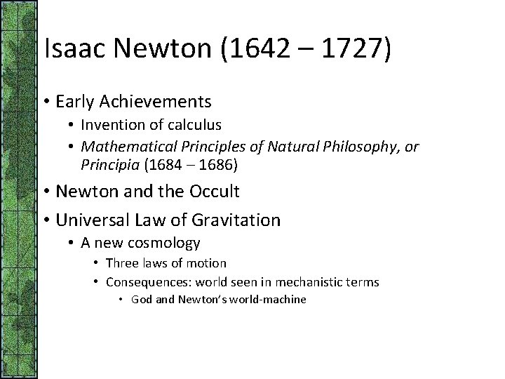 Background to the Scientific Revolution Ancient Authors and