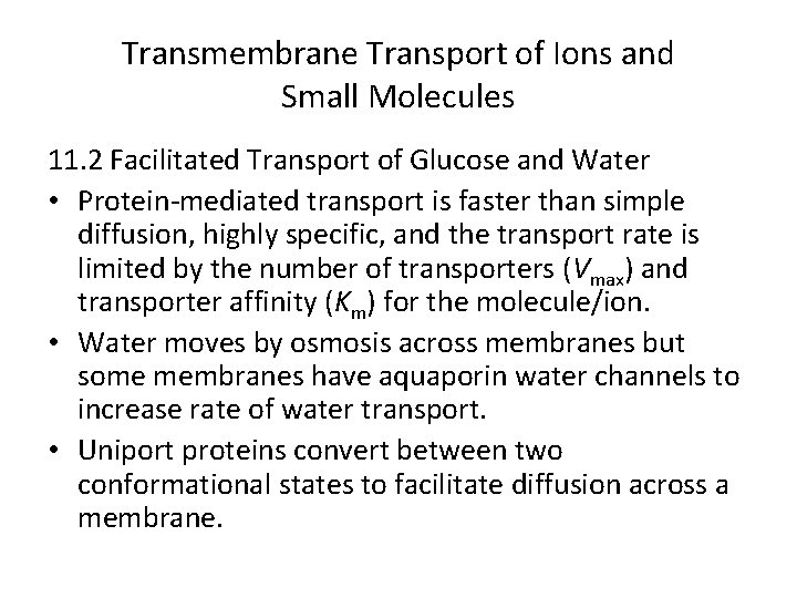 Chapter 11 Transmembrane Transport of Ions and Small