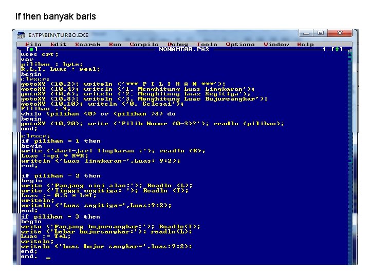BAB V Teknik Percabangan Struktur keputusan adalah struktur