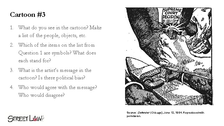 Political Cartoon Analysis Brown v Board of Education