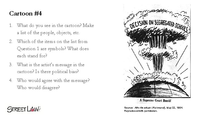 Political Cartoon Analysis Brown v Board of Education