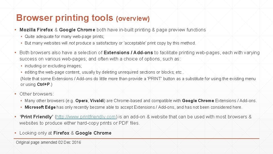Printing saving web pages Part 1 Overview Part