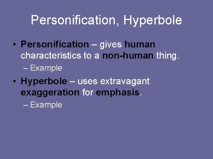 Figurative Language 1 B Part 1 Review of