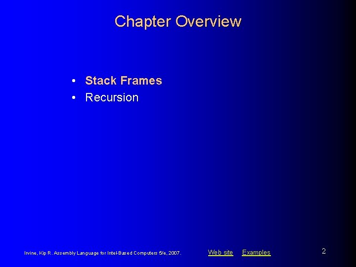 Assembly Language for IntelBased Computers Kip R Irvine