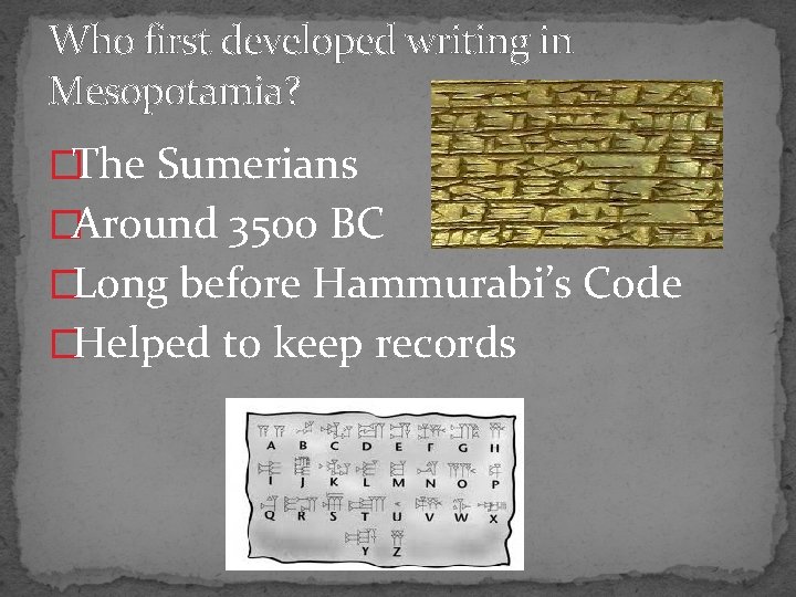 Hammurabis Code The Ancient World Chapter 2 Section