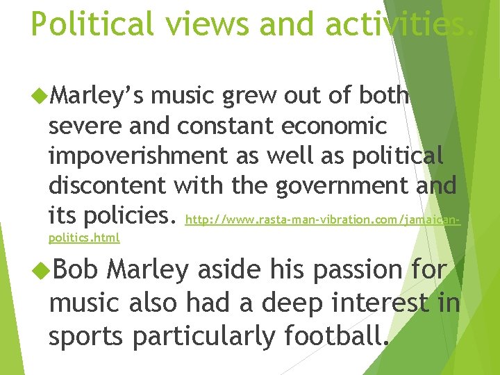 BOB MARLEY DATE AND PLACE OF BIRTH Bob