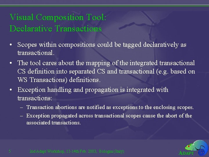 Initial Work on Transactional Composite Web Services and