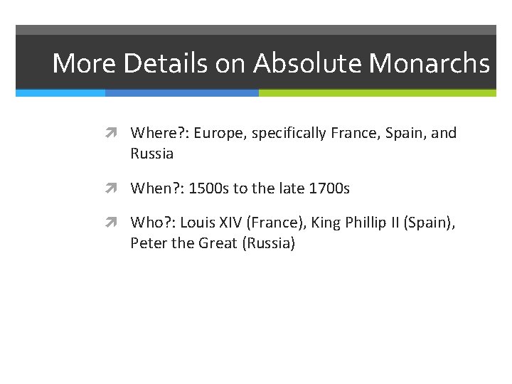 Absolute Monarchy The Scientific Revolution Age of Enlightenment