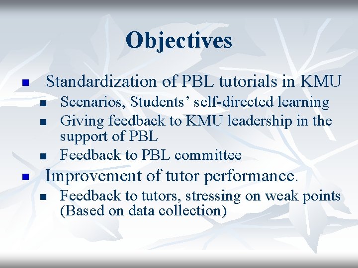 PBL Program Evaluation Prepared by Mohammad Yusuf Yadgari