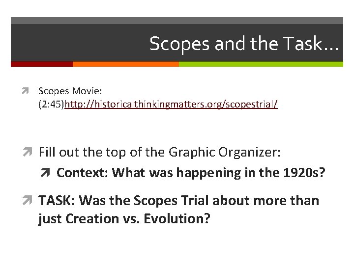 The Scopes Trial Why did people care about