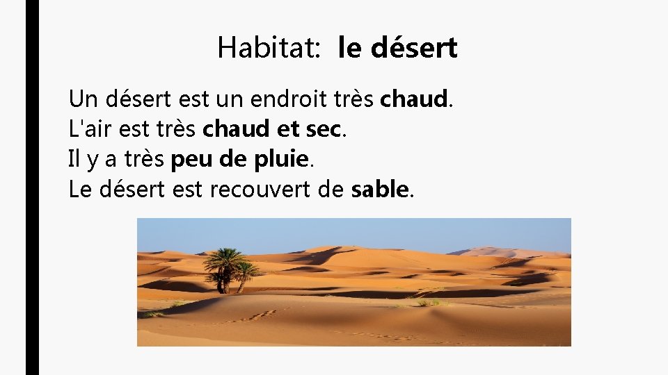 LES HABITATS DES ANIMAUX Questce quun habitat Chaque