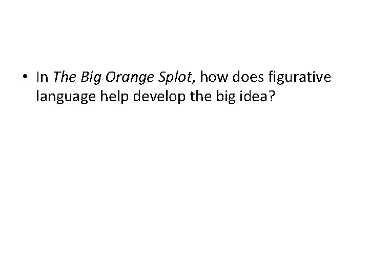 Big Orange Splot Sample annotation Mr Plumbean lived
