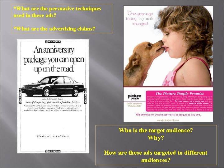 AUDIENCE in Advertisements Part One SB 2 7