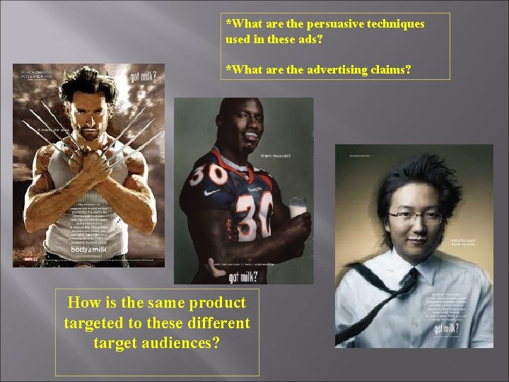 AUDIENCE in Advertisements Part One SB 2 7