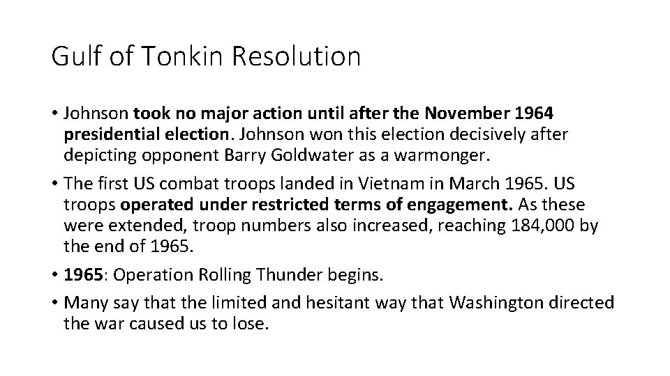 VIETNAM WAR Overview Part 1 STARTER Begin reading