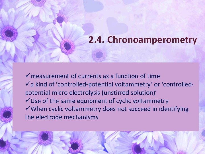 2 4 Chronoamperometry measurement of currents as a