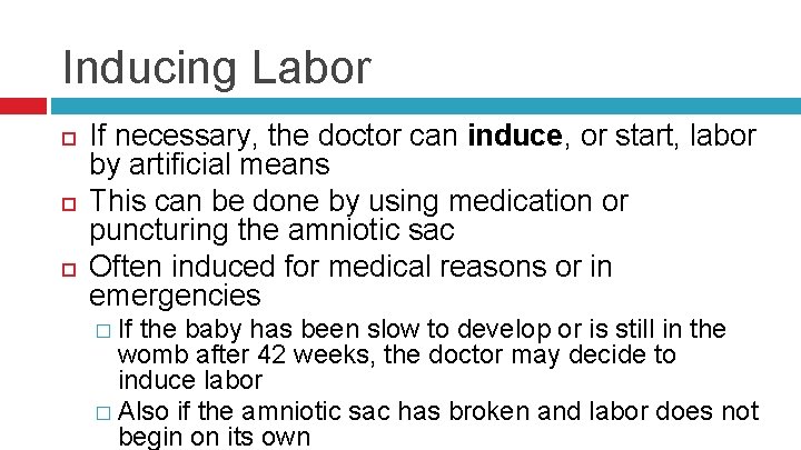 LABOR AND DELIVERY Chapter 6 1 The Progression