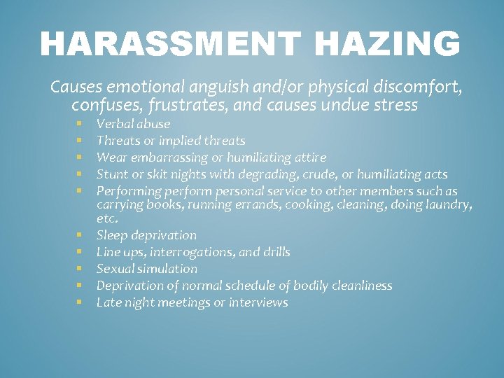 HAZING EDUCATION University Hazing Education Team UHET OVERVIEW