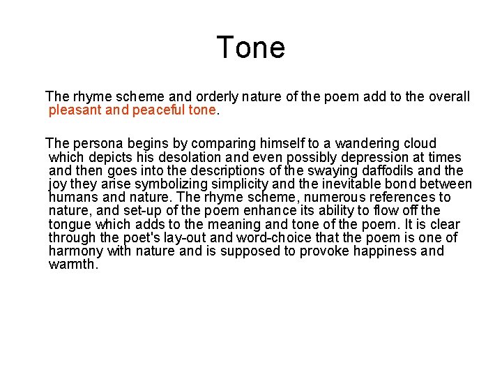 Theme Tone Theme 1 Nature s beauty uplifts