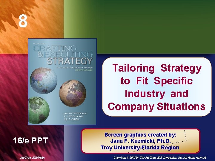 8 Tailoring Strategy Chapter Title to Fit Specific