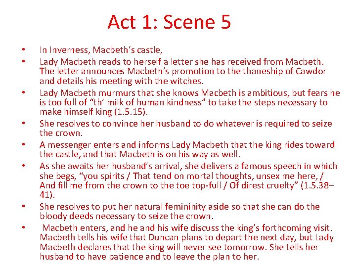 MACBETH The slides which follow offer a basic