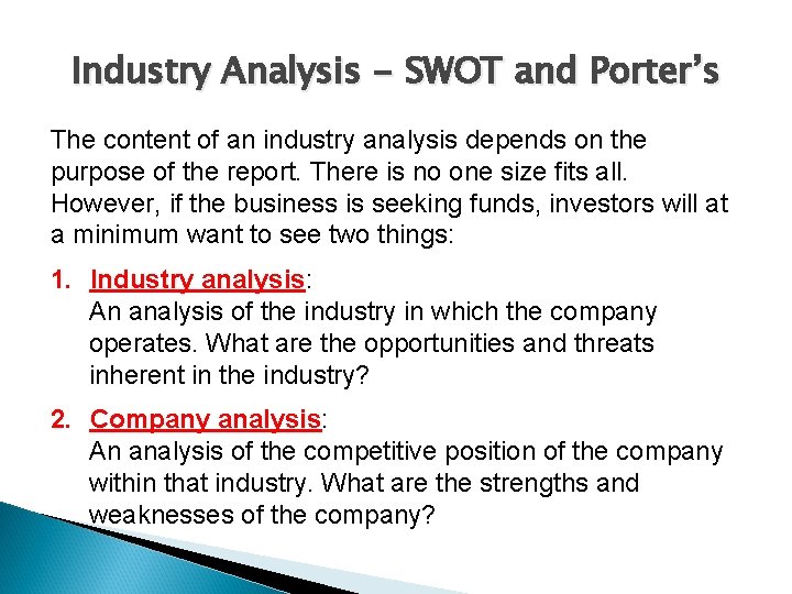 Environmental and Industry Analysis Prepared by Farida Komalasari
