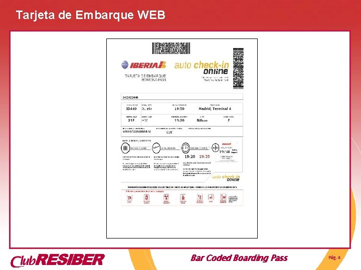Presentacin Bar Coded Boarding Pass 13 de Mayo