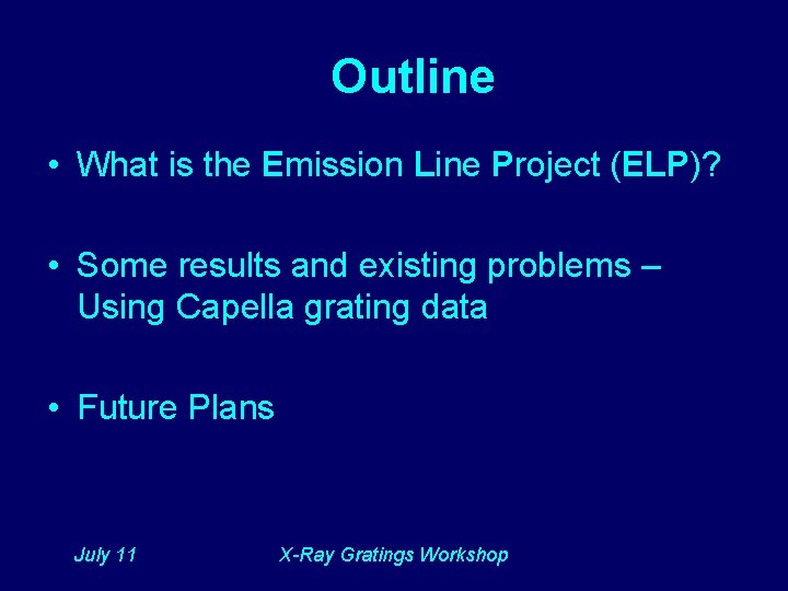 Capella Grating Data and the Emission Line Project