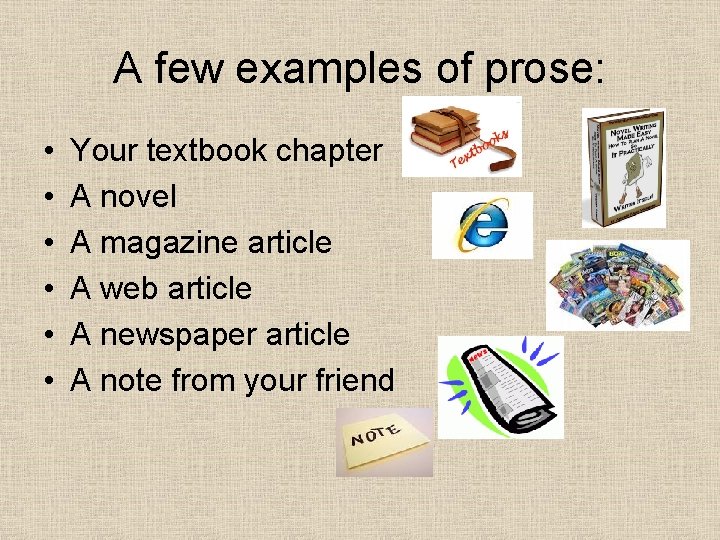 What type of prose is this Understanding the