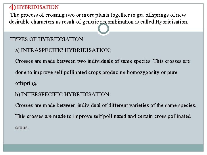 Sem VI Paper XV METHODS OF PLANT BREEDING