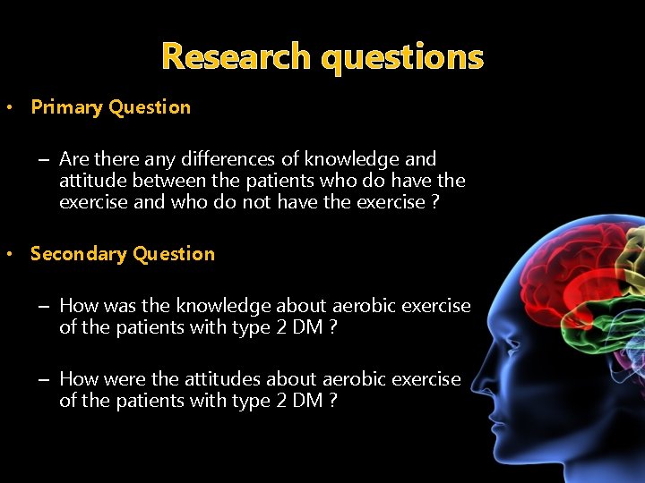 The study of aerobic exercise behavior in type