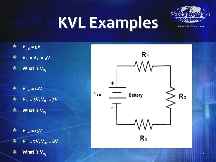 Vbat Circuit Lab Practice 10Kirchhoffs VoltageCurrent Laws Wheatstone