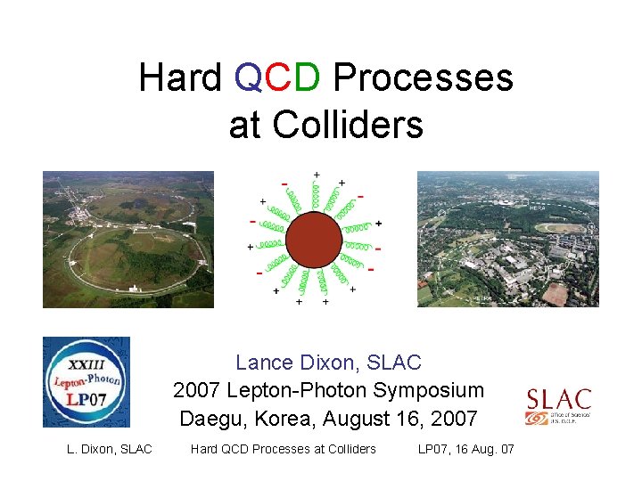 Hard QCD Processes at Colliders Lance Dixon SLAC