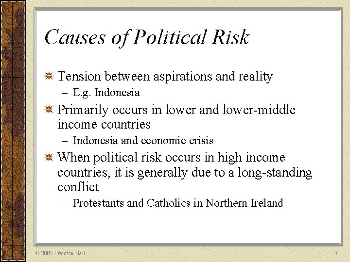 Chapter 5 The Political Legal and Regulatory Environments