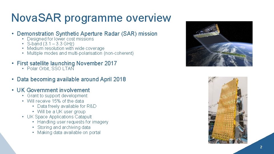 Overview of Nova SAR Nova SAR programme overview
