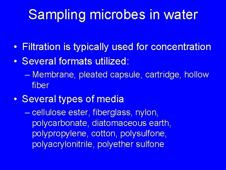 Sampling and detection of microorganisms in the environment