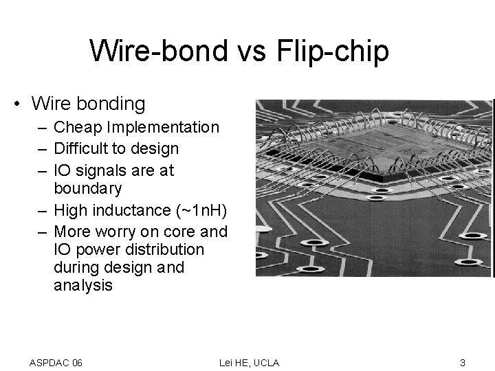 PackageChip CoDesign Prof Lei He Electrical Engineering Department