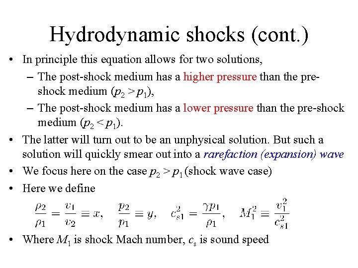 Plasma Astrophysics Chapter 6 Shocks and Discontinuities Yosuke