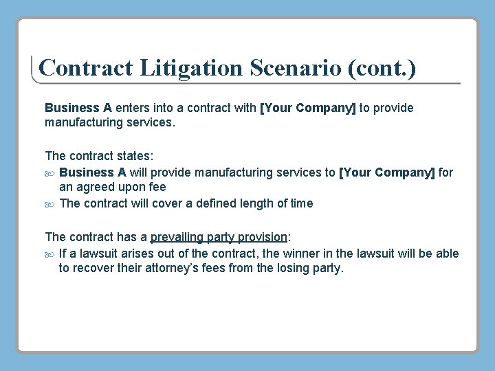 INSERT AGENCY LOGO HERE Contract Litigation Insurance Reduce