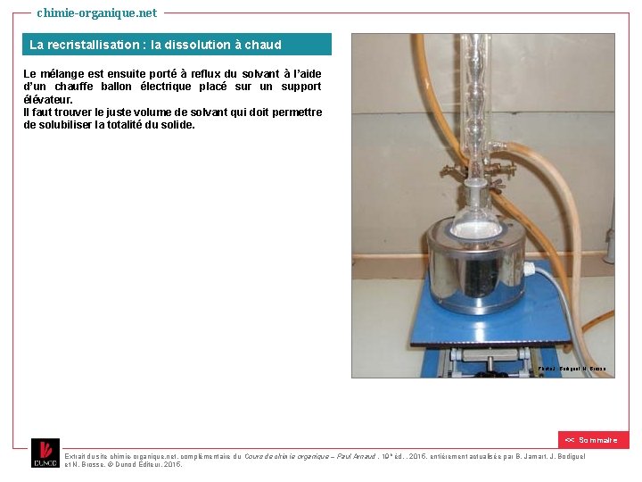 chimieorganique net LES TECHNIQUES DE PURIFICATION LA RECRISTALLISATION