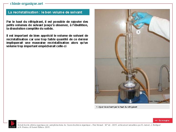 chimieorganique net LES TECHNIQUES DE PURIFICATION LA RECRISTALLISATION