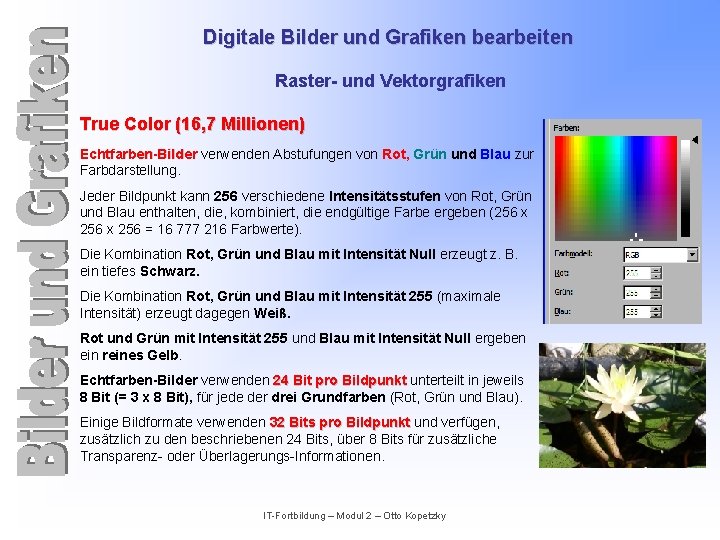 Digitale Bilder und Grafiken bearbeiten ITFortbildung Modul 2