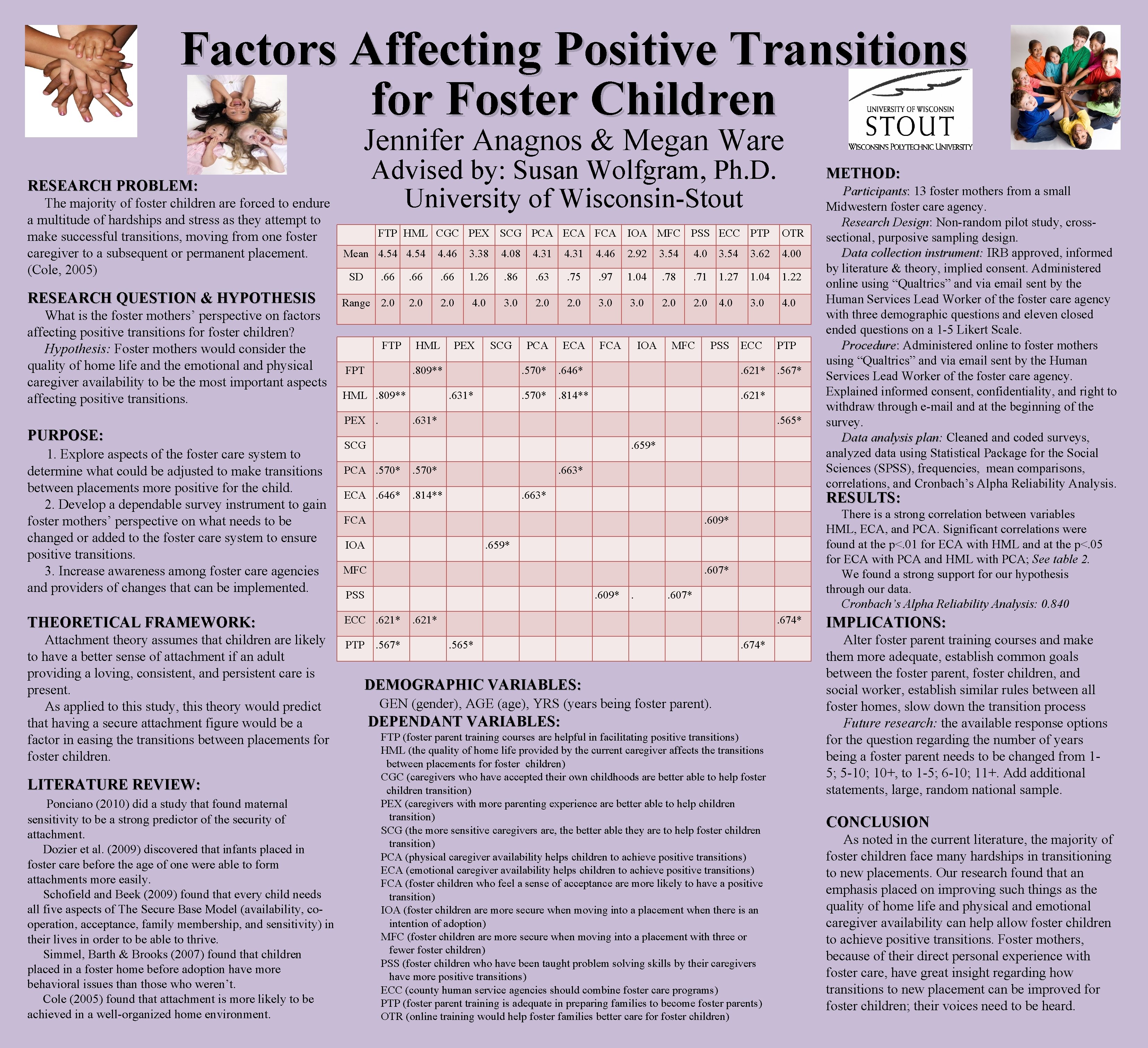 Factors Affecting Positive Transitions for Foster Children Jennifer