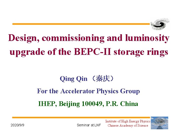 Design commissioning and luminosity upgrade of the BEPCII